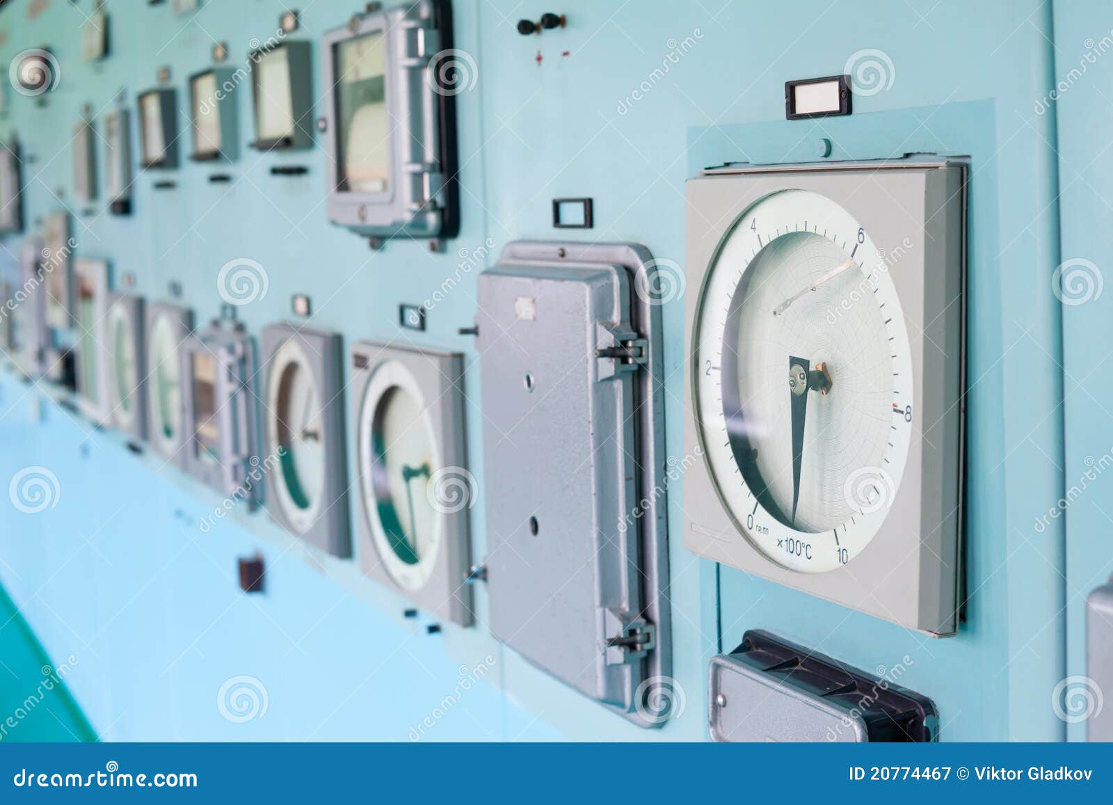 Control Panel with Instrumentation Stock Image - Image of laboratory ...