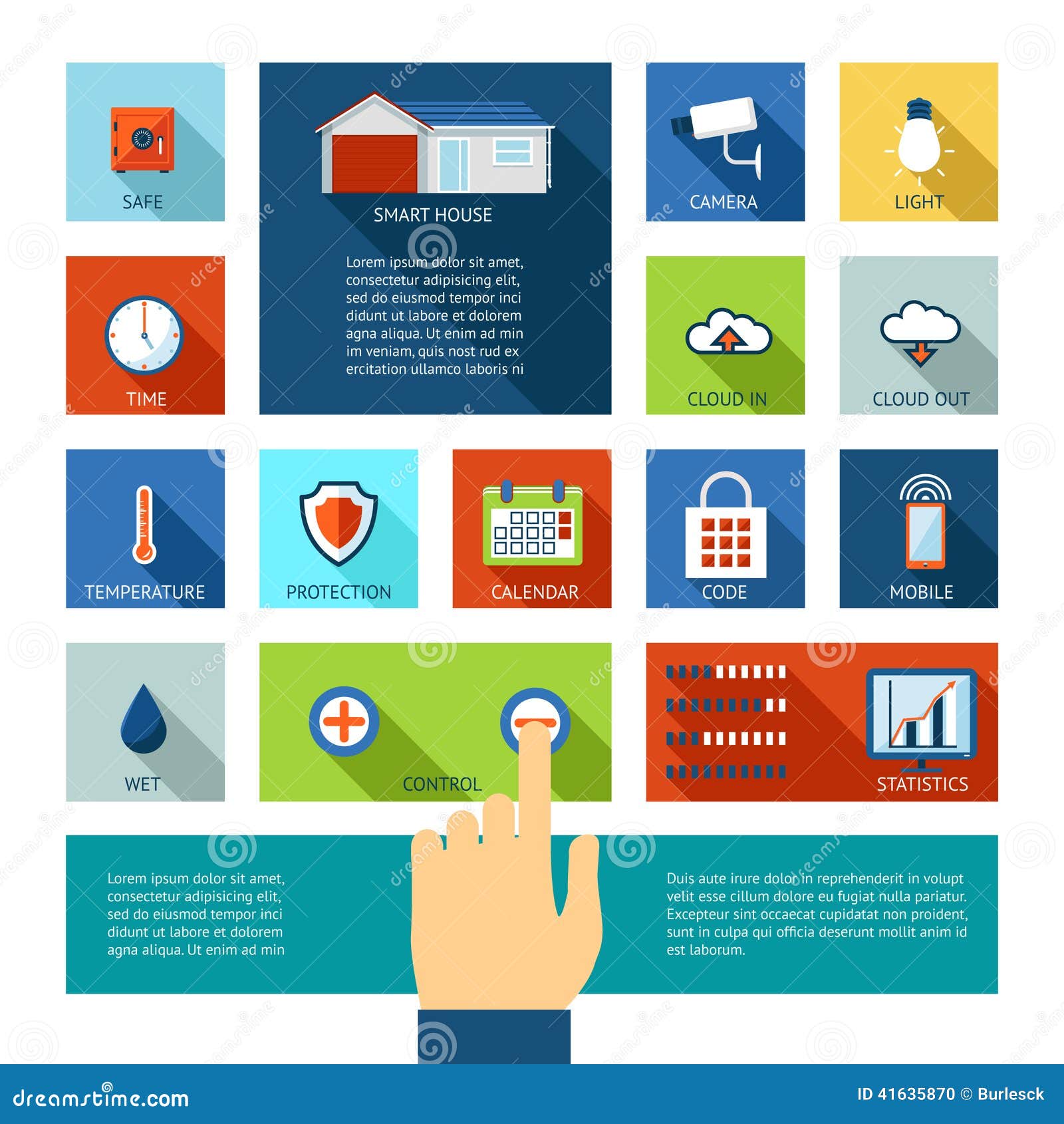 Control Panel Interface of Smart Home Stock Vector - Illustration of ...