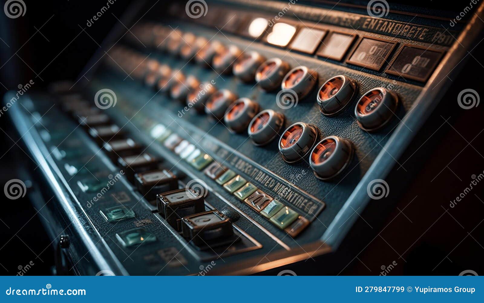 Control Panel Knob Turns Amplifier Switch in Recording Studio Generated ...