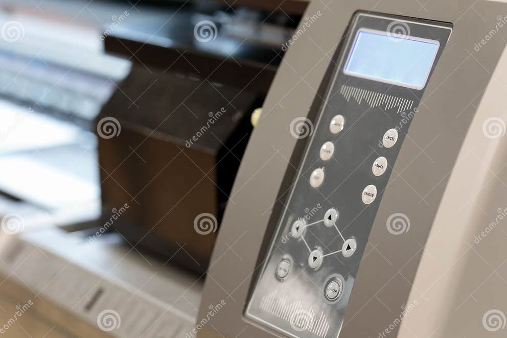 Control Panel of Large Format Inkjet Printer Stock Image - Image of ...