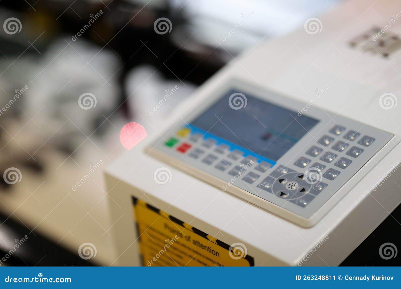 Control Panel of Laser Cutter Engraving Machine Stock Image - Image of ...