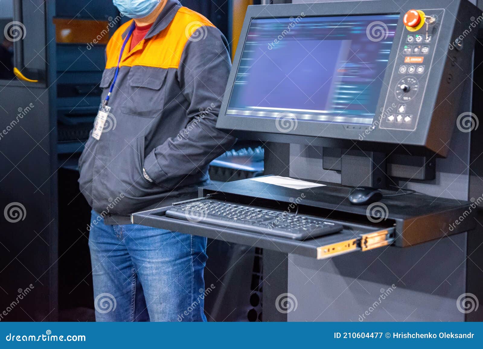 Control Panel for Laser Cutting Machine Stock Image - Image of ...