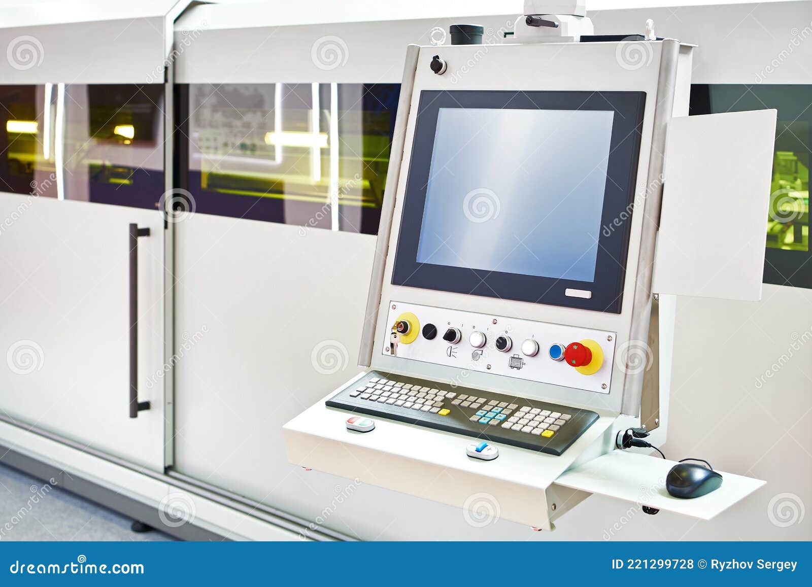 Control Panel for Laser Cutting System Stock Photo - Image of ...