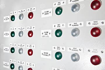 Control Panel with Light Indicators Stock Image - Image of industry ...