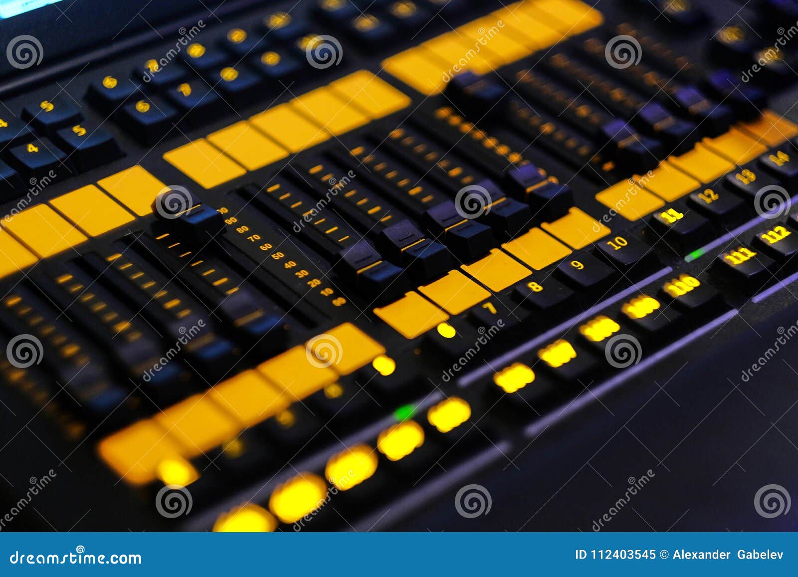 Light Controller Close Up Photo Selective Focus. Stock Image - Image of ...