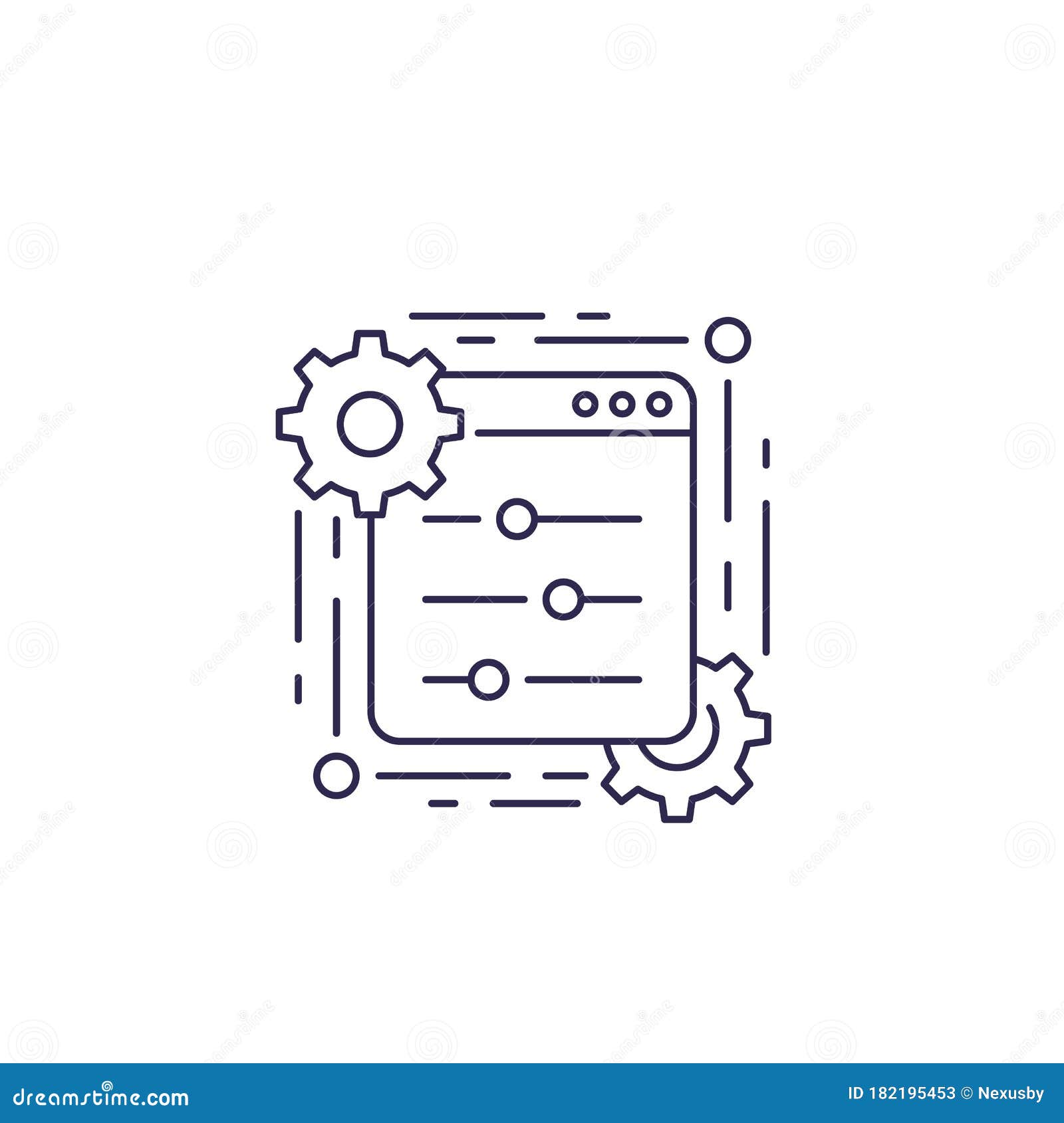 Control panel, line icon stock vector. Illustration of slider - 182195453 Control panel, line icon stock vector. Illustration of slider - 182195453