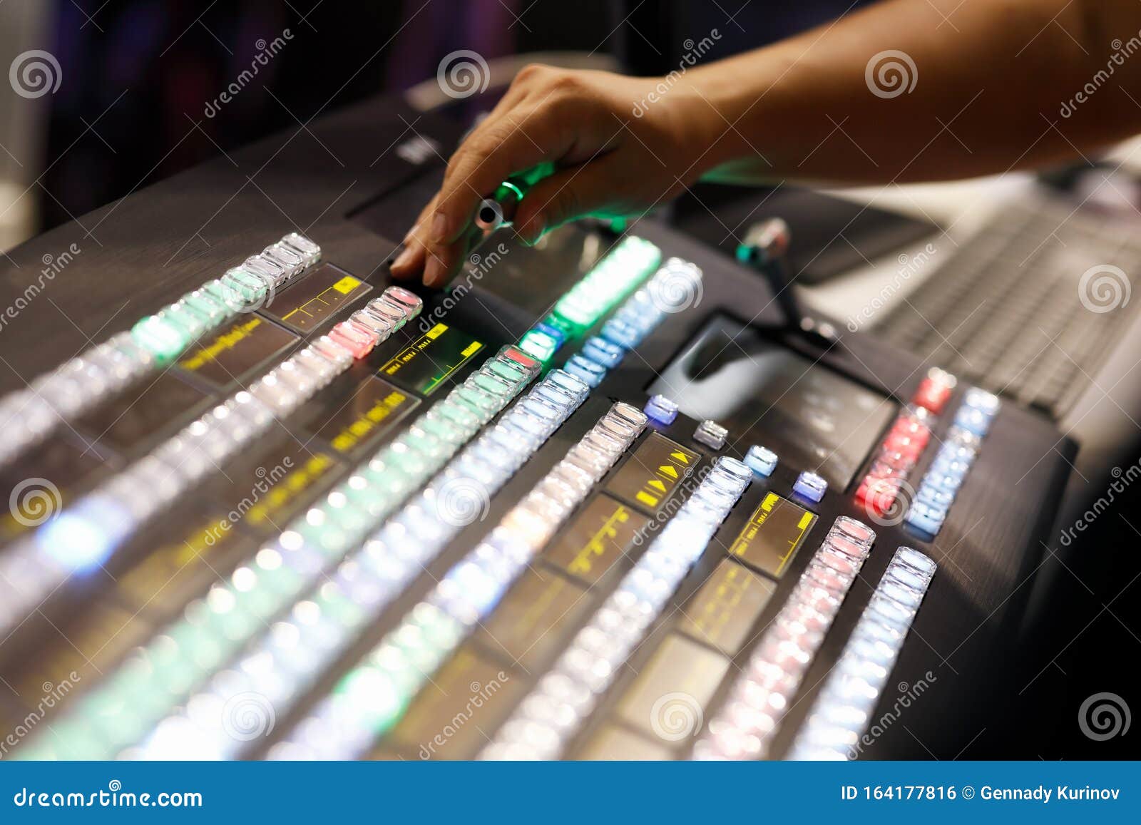 Control Panel of Live Video Production Switcher Stock Photo - Image of ...