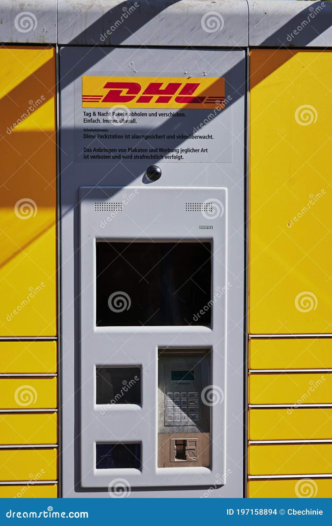 Control Panel for Lockers from DHL for Parcels that the Recipient Can ...