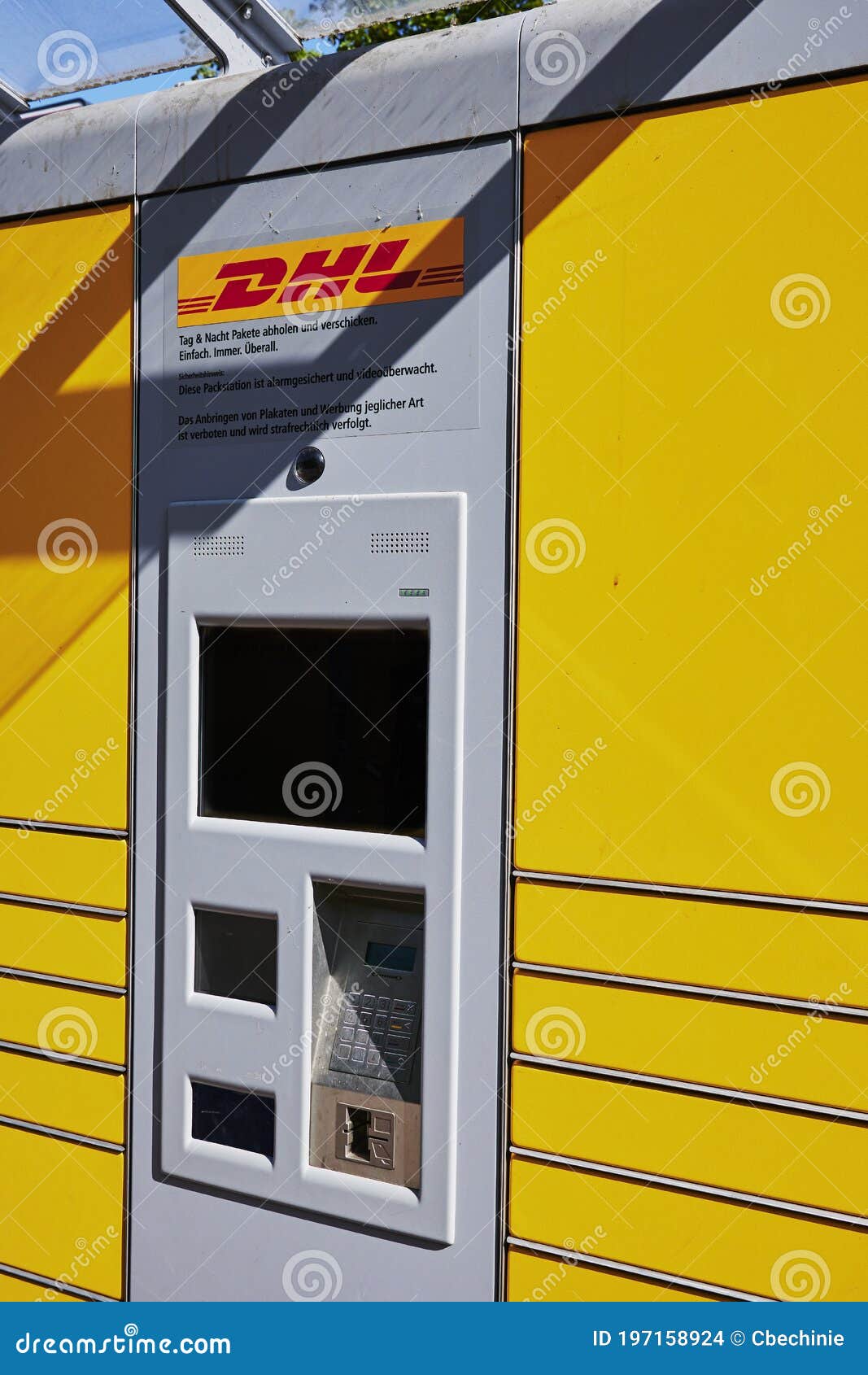 Control Panel for Lockers from DHL for Parcels that the Recipient Can ...