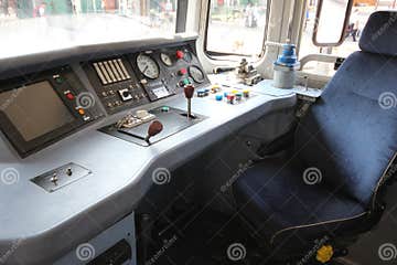 Control Panel of a Locomotive Stock Photo - Image of chair, observation ...