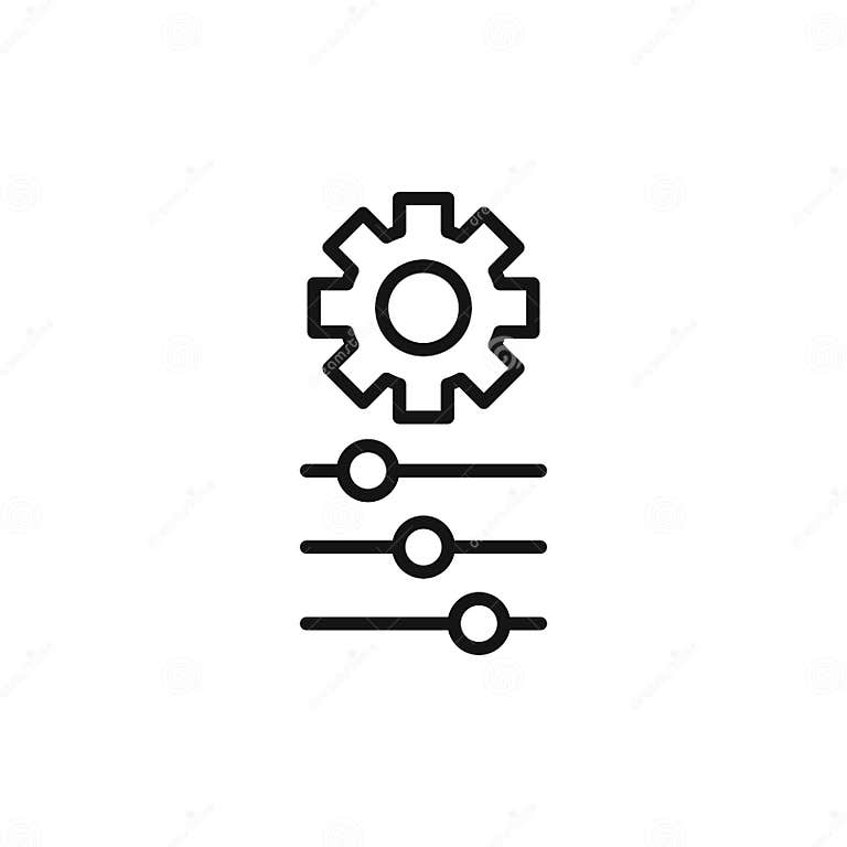 Control Panel Logo Sign Vector Outline Stock Illustration ...