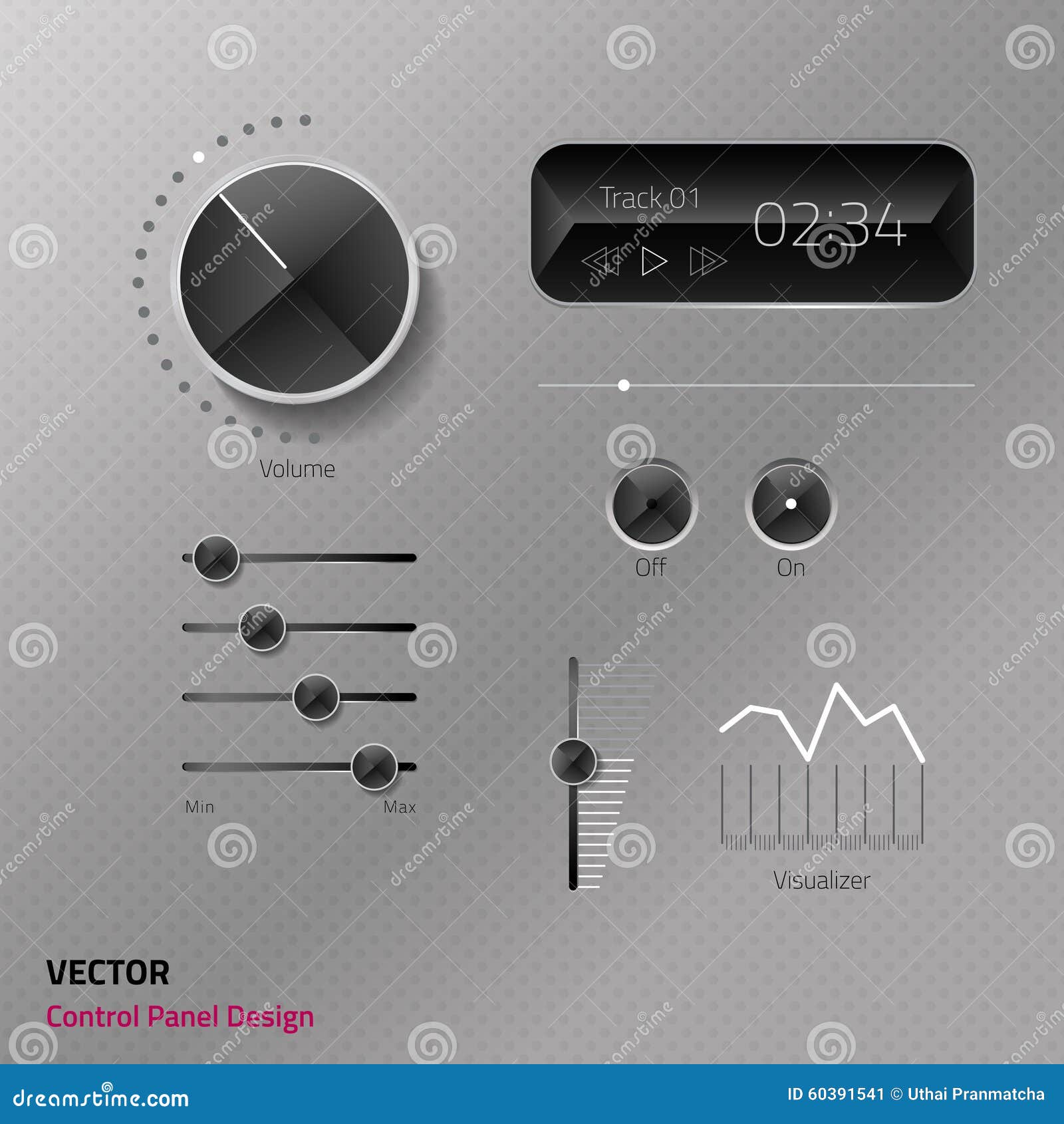 Control Panel with Luxury Concept Stock Vector - Illustration of modern ...