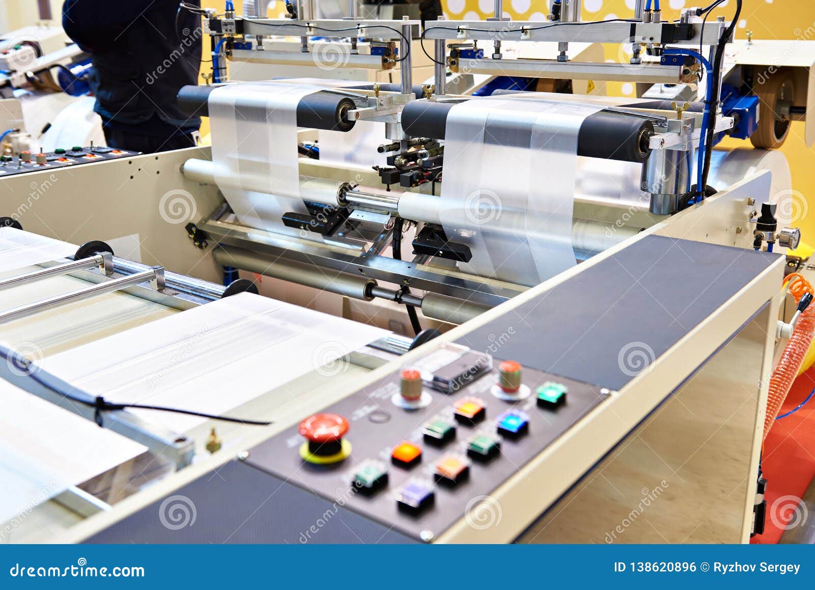 Control Panel of Machine Plastic Bags Stock Photo - Image of panel ...