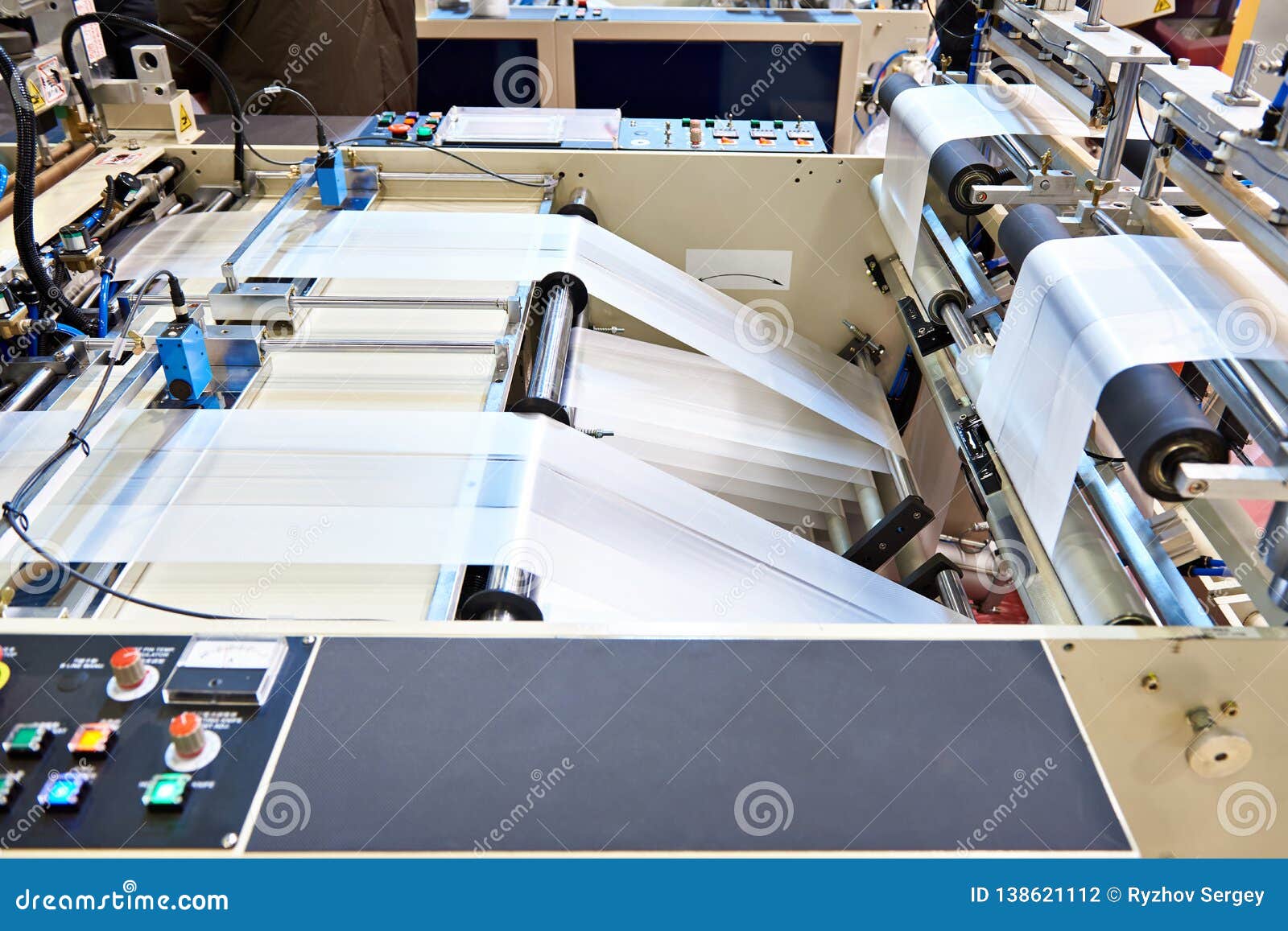 Control Panel of Machine Plastic Bags Stock Photo - Image of bags ...