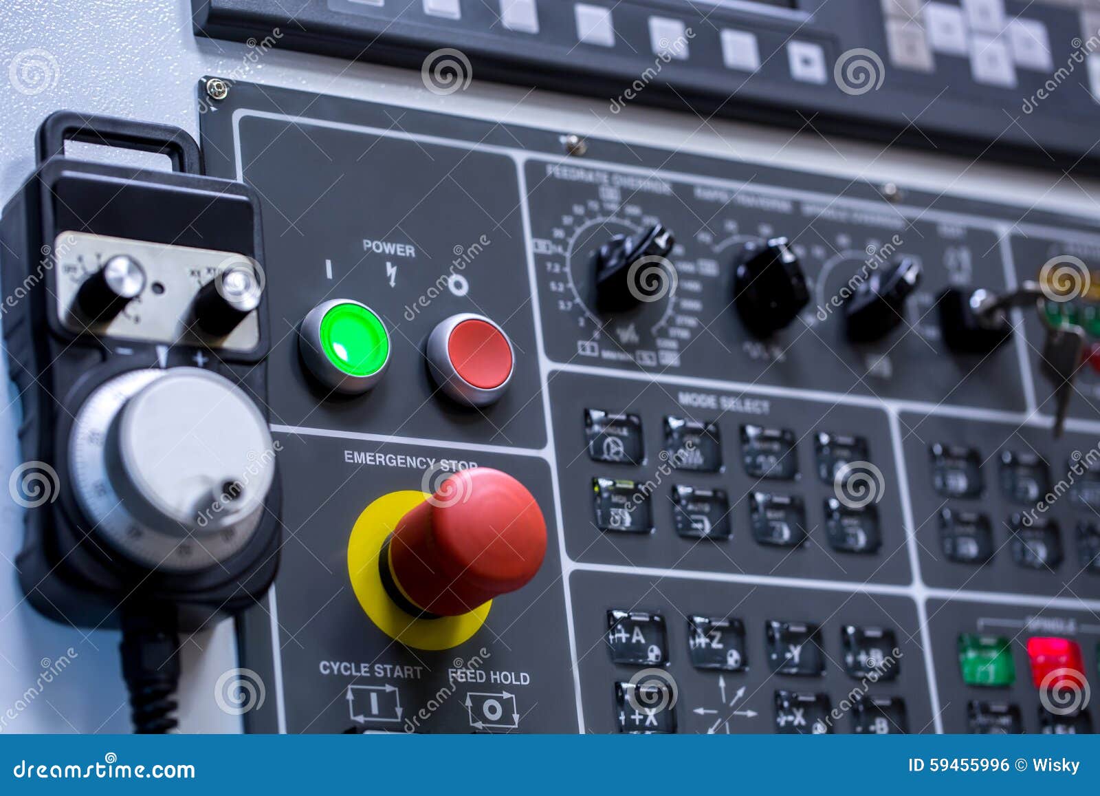 Control Panel of Machine. Switches, Close-up Stock Photo - Image of ...