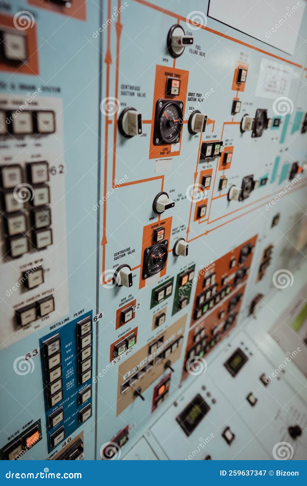Control Panel with Many Buttons Stock Image - Image of machine, factory: 259637347
