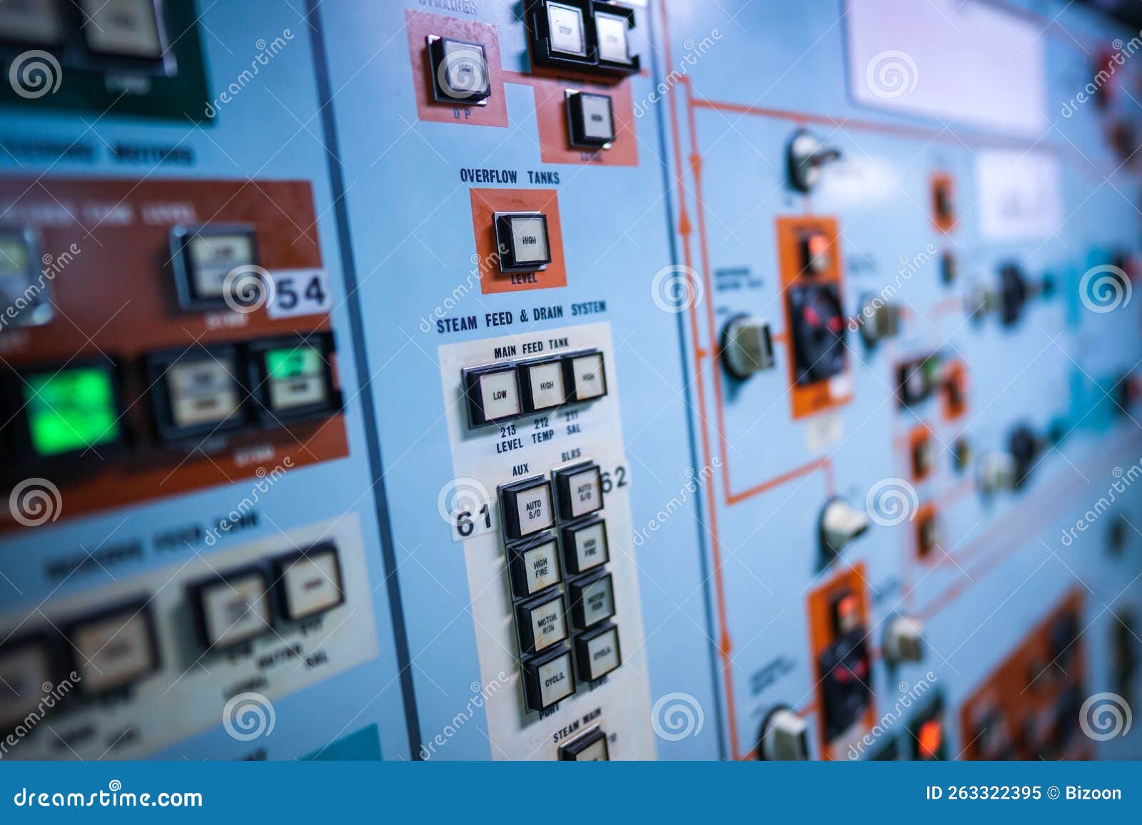 Control Panel with Many Buttons Stock Image - Image of desk, measure ...
