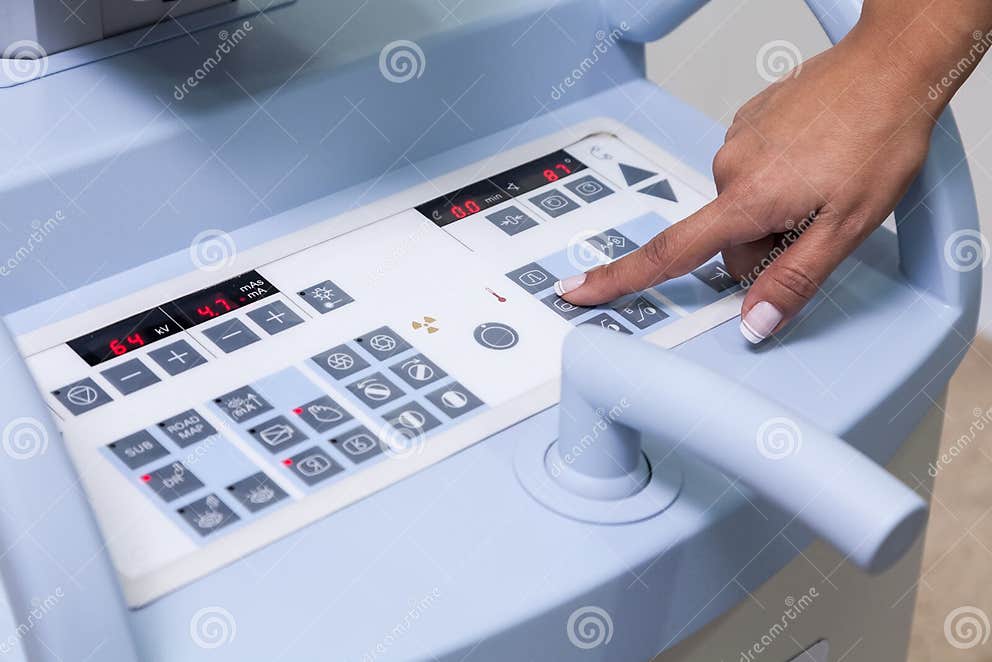Control Panel of Medical Machine Stock Photo - Image of hand, radiology ...