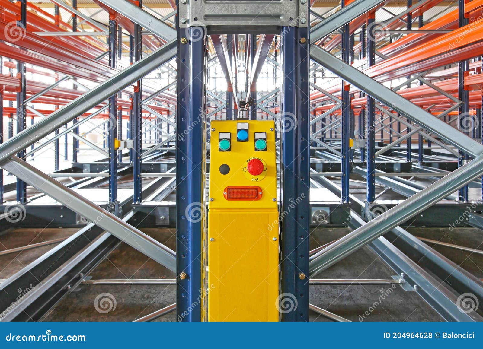 Control Panel Mobile Shelving Stock Photo - Image of storehouse ...