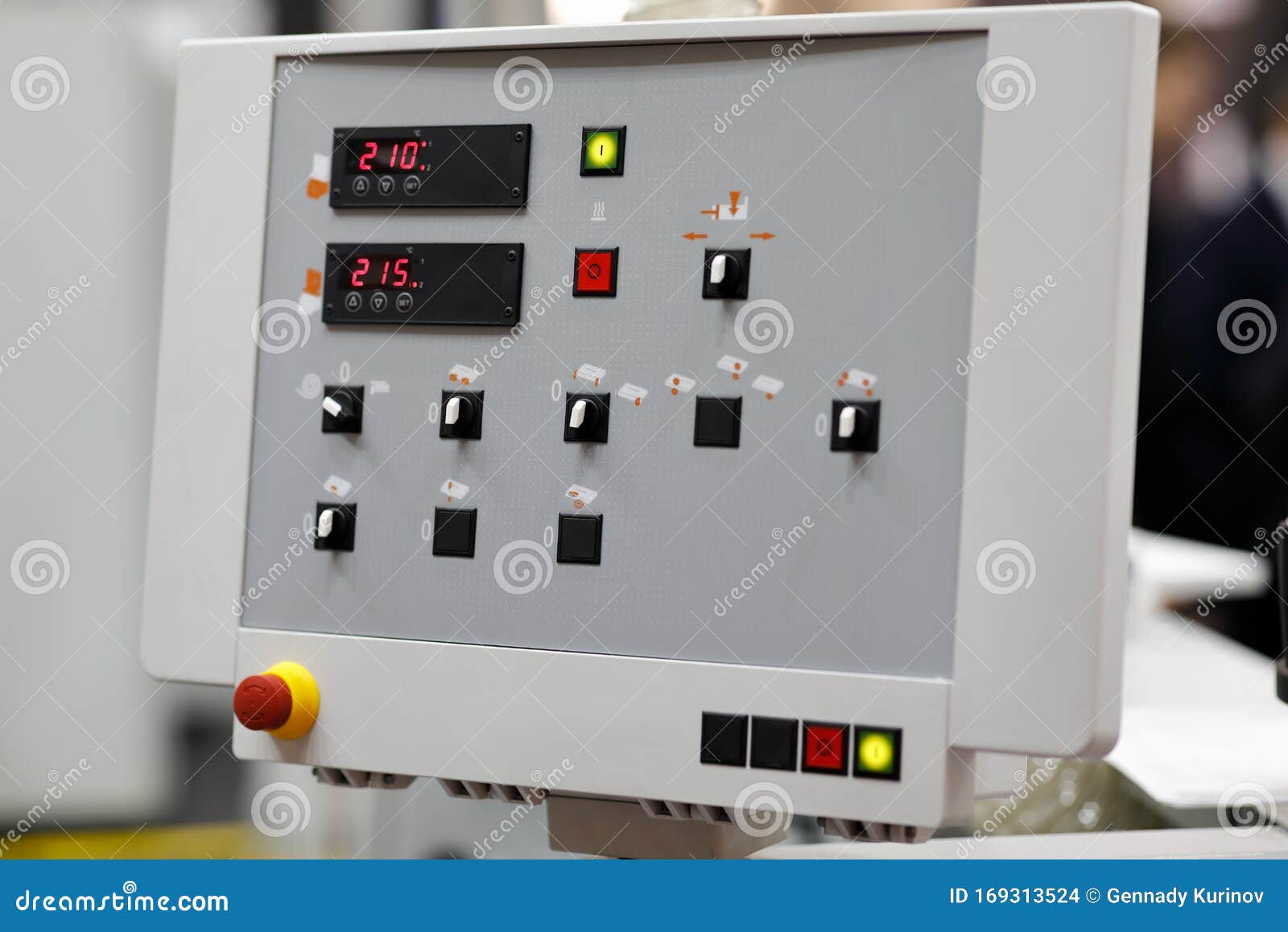 Control Panel of Automated Edgebanding Machine Stock Photo - Image of ...