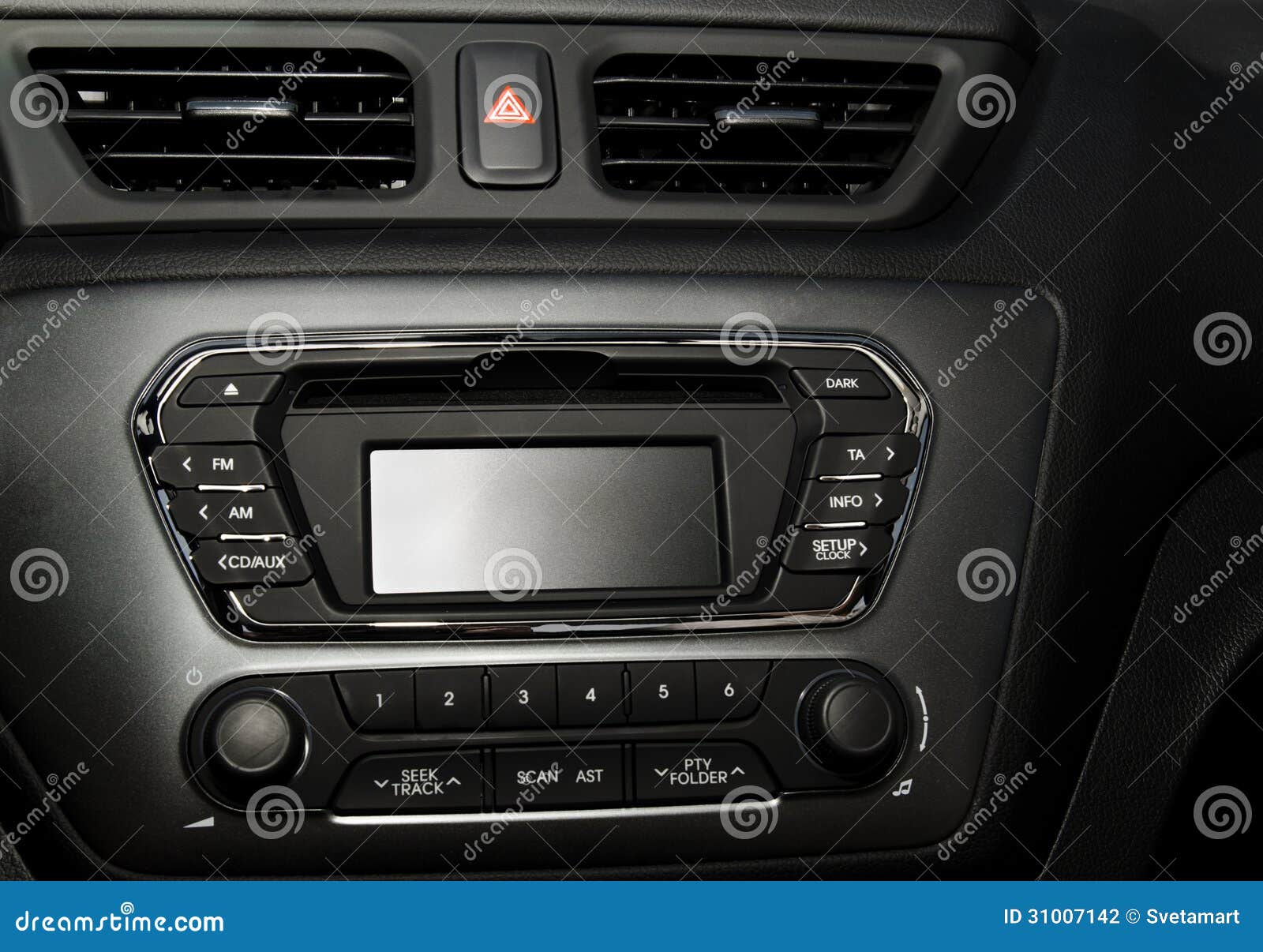 Control Panel in a Modern Car Stock Photo - Image of closeup, leather ...