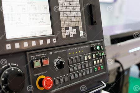 Control Panel of Modern CNC Machining Center Stock Photo - Image of ...
