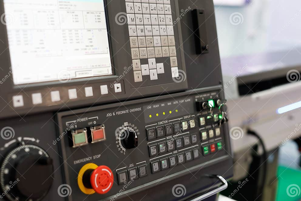 Control Panel of Modern CNC Machining Center Stock Photo - Image of ...