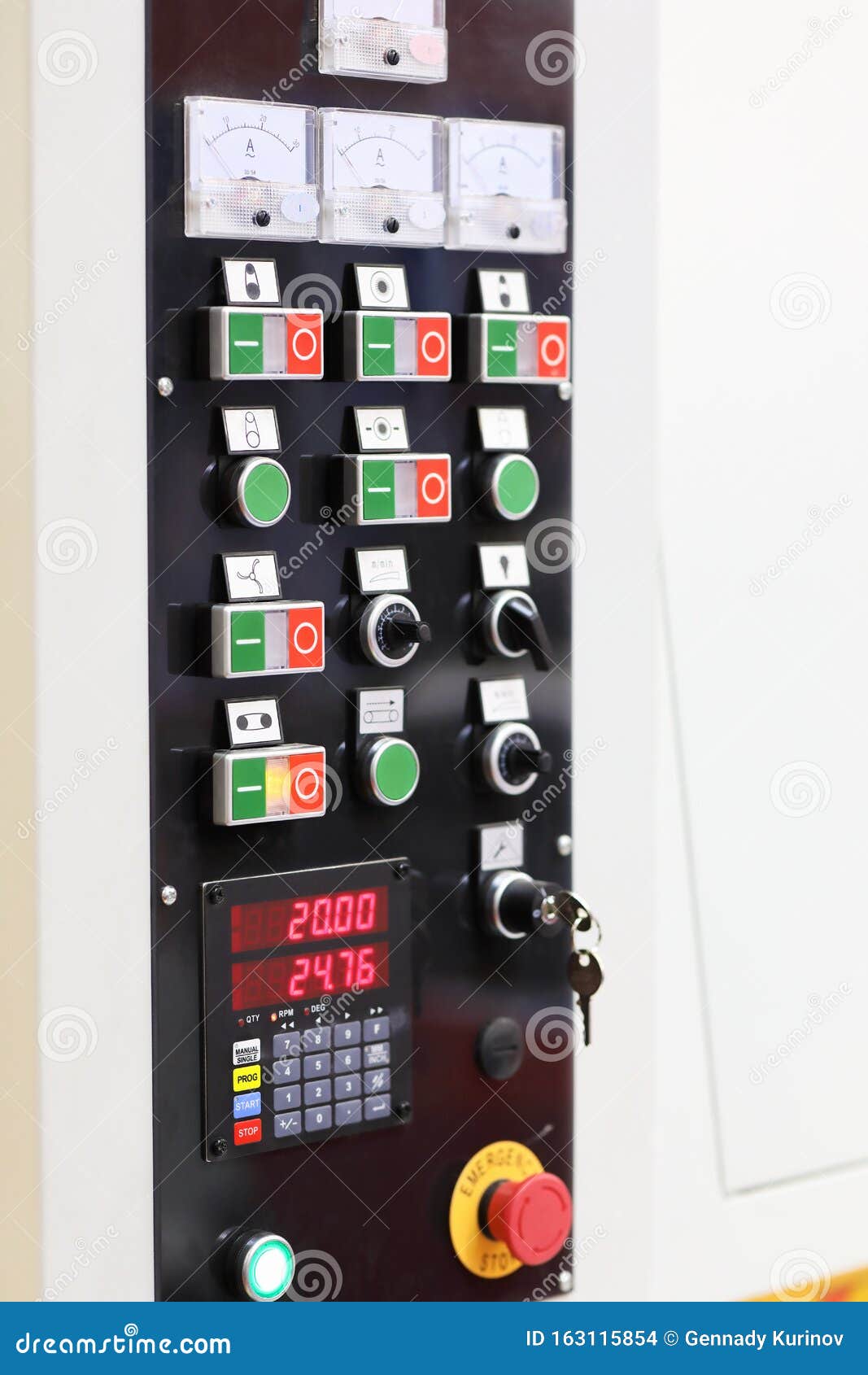 Control Panel of Modern Computerized Machine Stock Photo - Image of ...