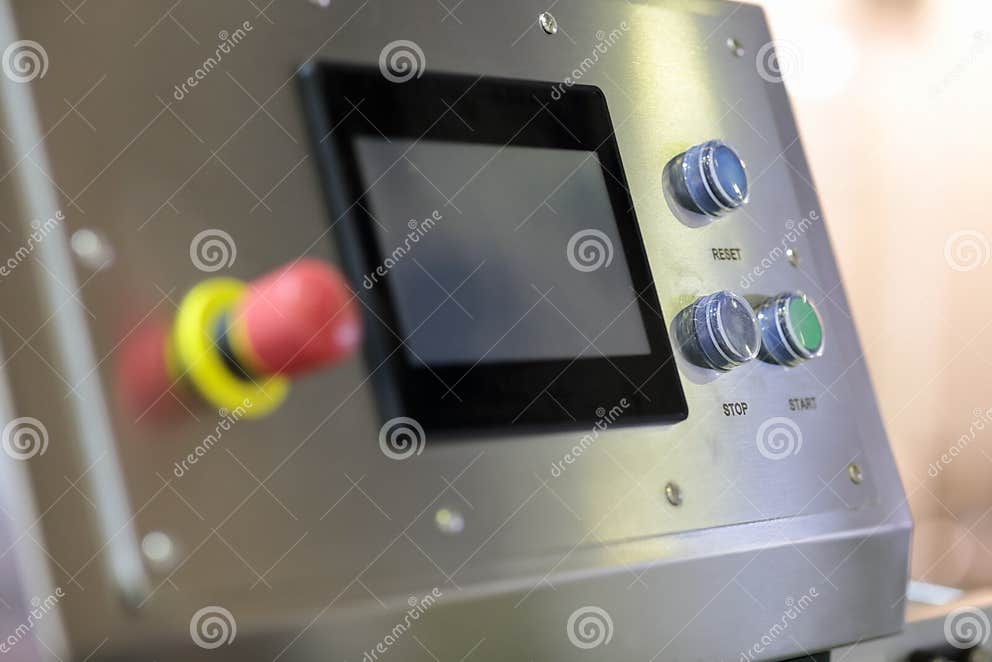 Control Panel of Modern Food Production Machine Stock Image - Image of ...