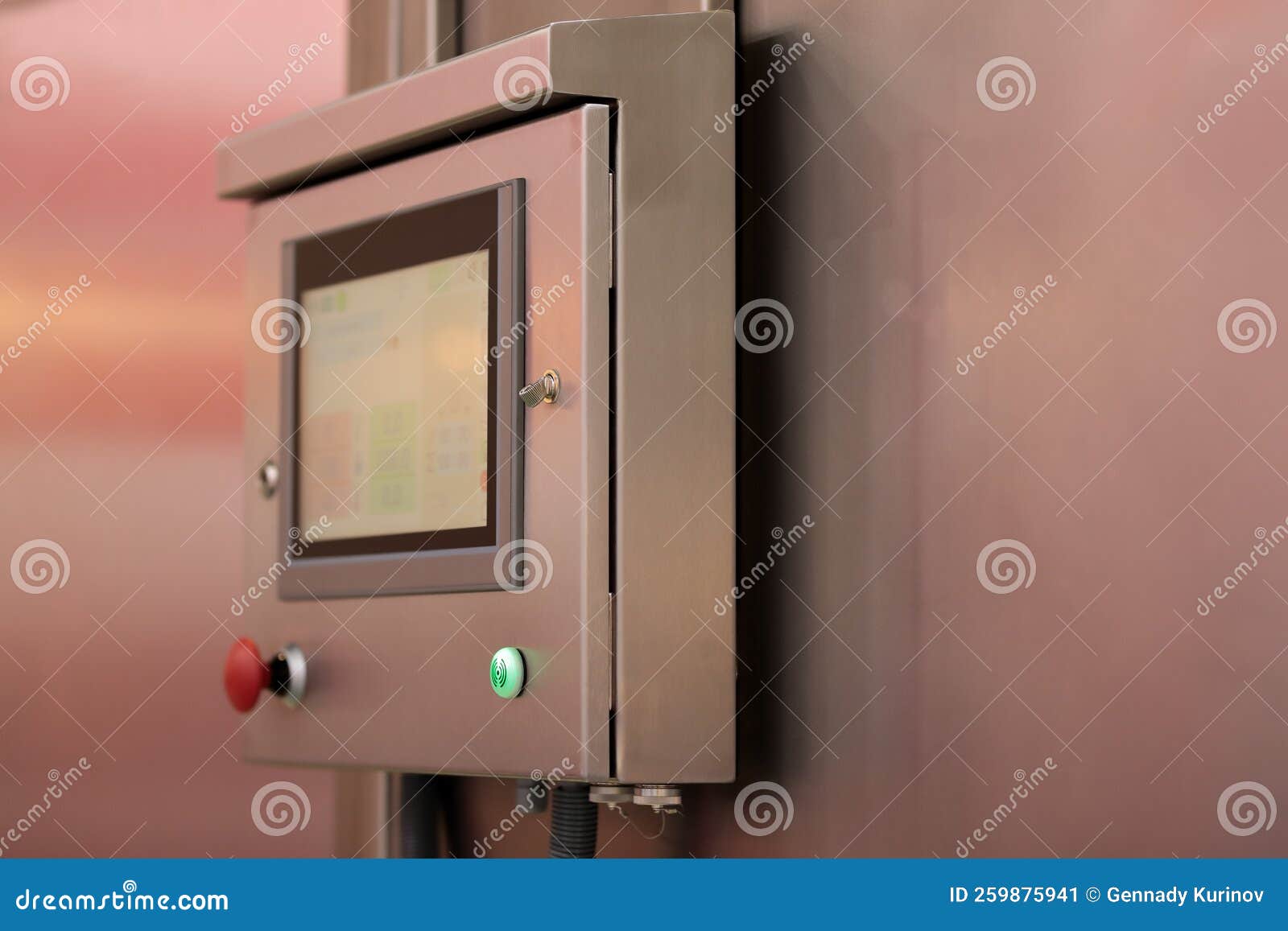 Control Panel of Modern Industrial Smoking Chamber Stock Image - Image ...