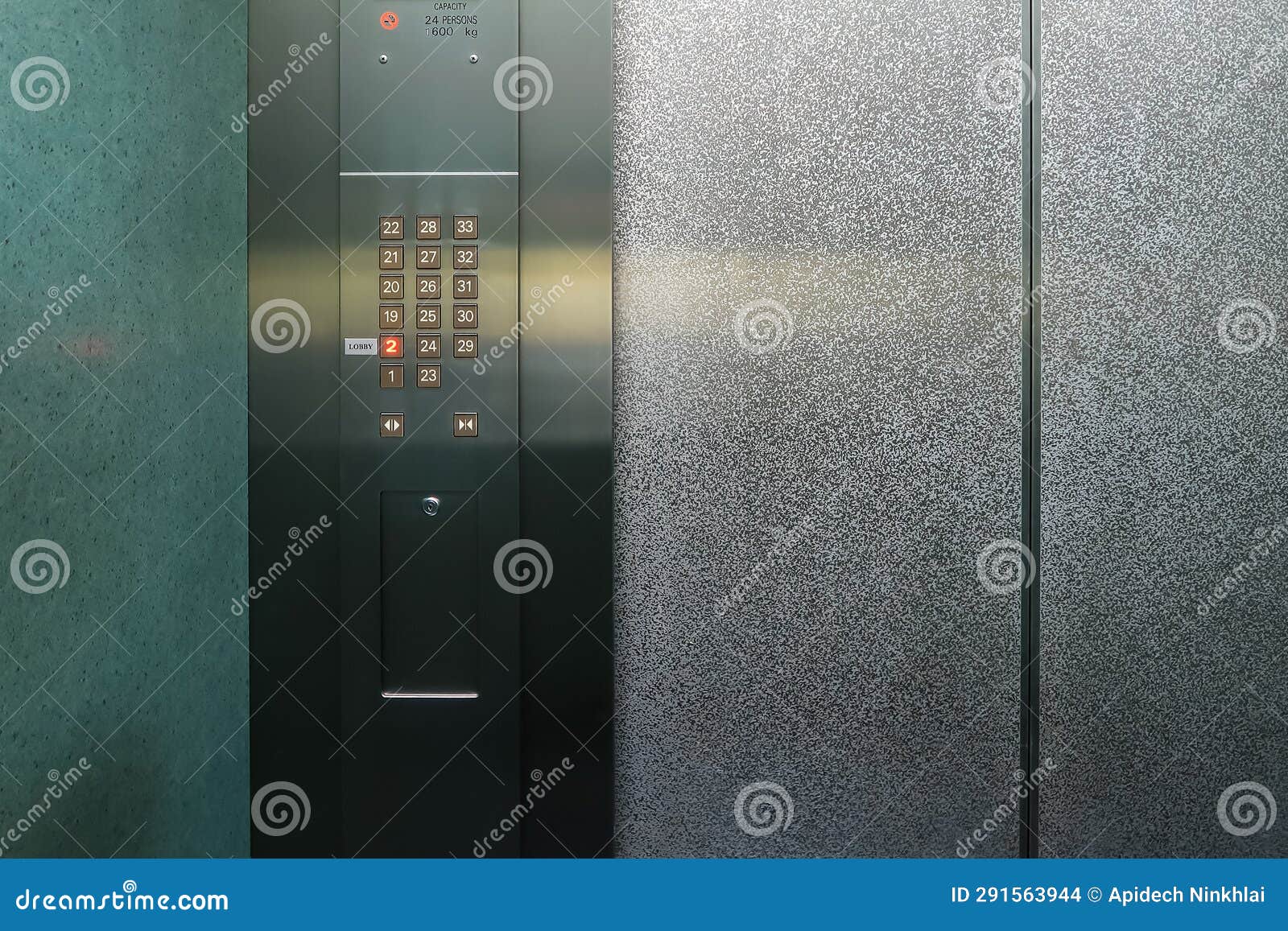 Control Panel in Modern Passenger Elevator. Stock Photo - Image of ...