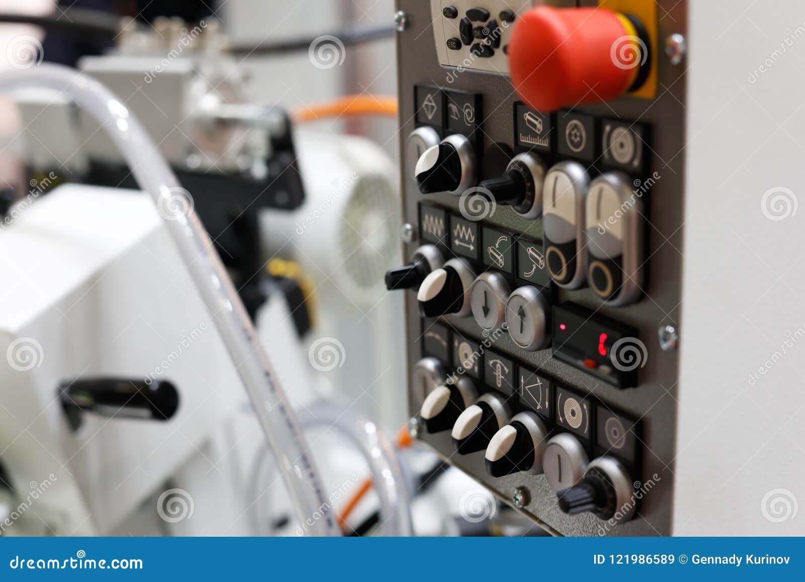 Control Panel of a Modern Production Line Stock Image - Image of ...