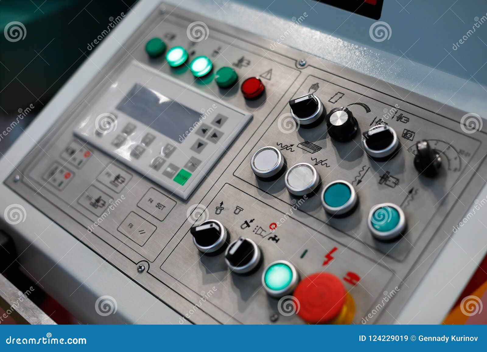 Control Panel of Surface Grinding Machine Stock Image - Image of ...