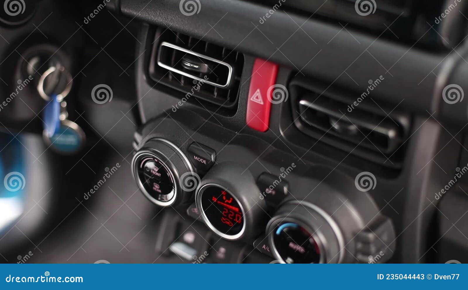 Control Panel in a Modern SUV Car. Climate Control Buttons Stock Video ...