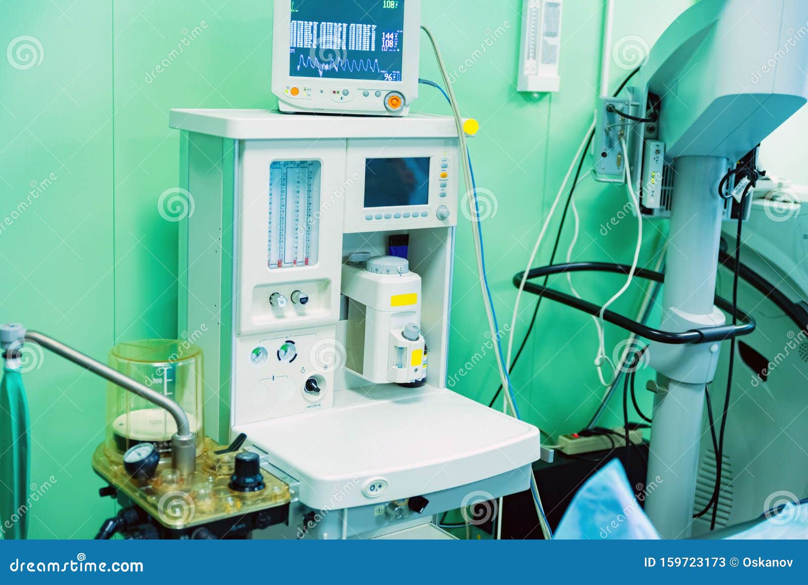 Modern Veterinary Anesthesia Machine Close Up View Stock Image - Image ...