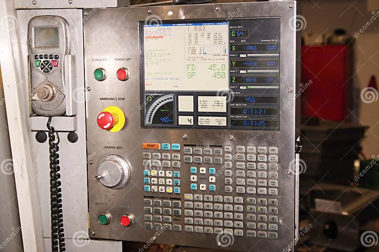 Control Panel and Monitor at Programmable Machine Stock Image - Image ...