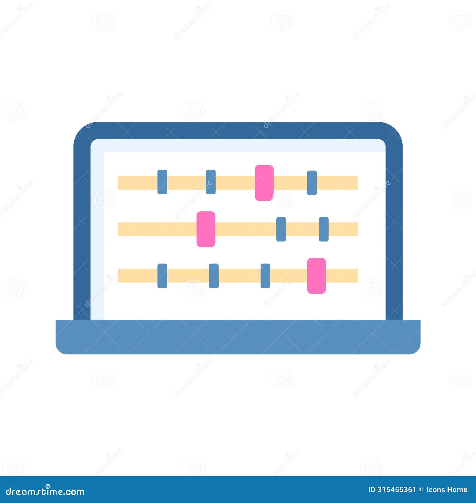 Control Panel, Multimedia Adjusting Symbol, Editable Vector, Isolated ...