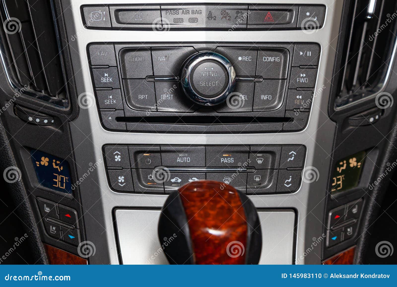 The Control Panel of the Multimedia System, Radio, Telephone, Heated ...