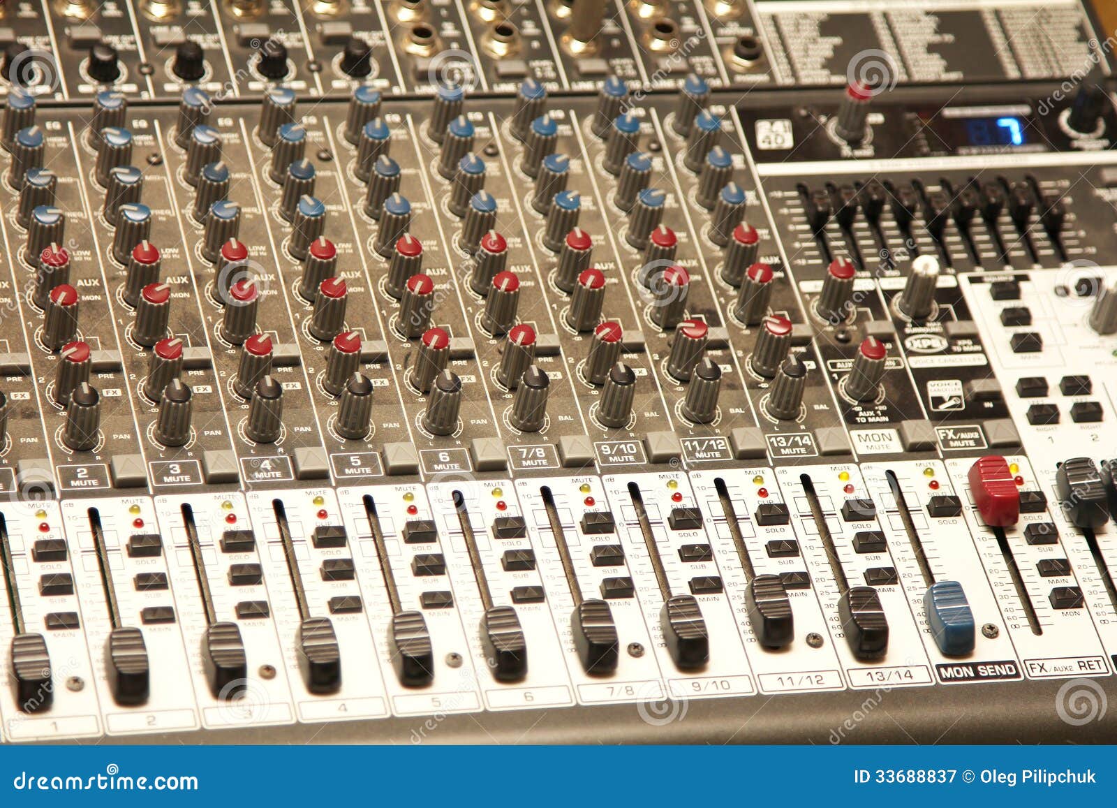 Control panel stock image. Image of music, production - 33688837