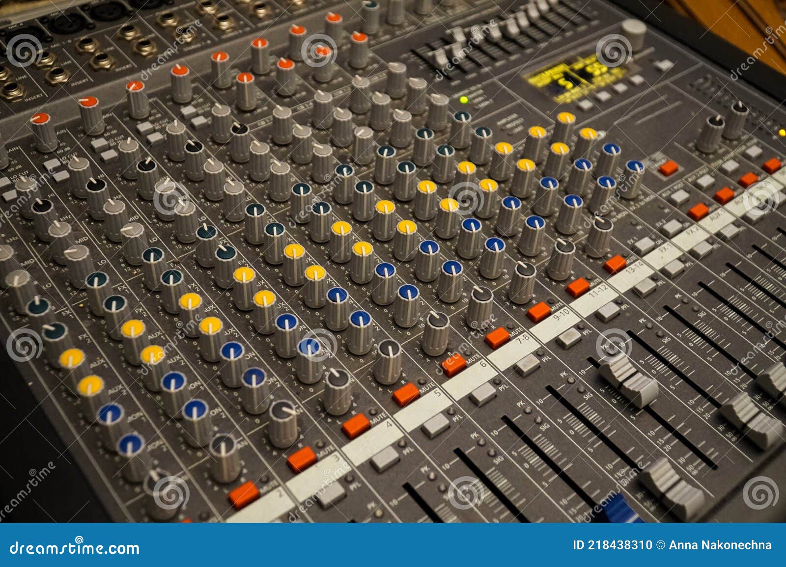 Control Panel and Music Settings in the Restaurant. Stock Photo - Image ...