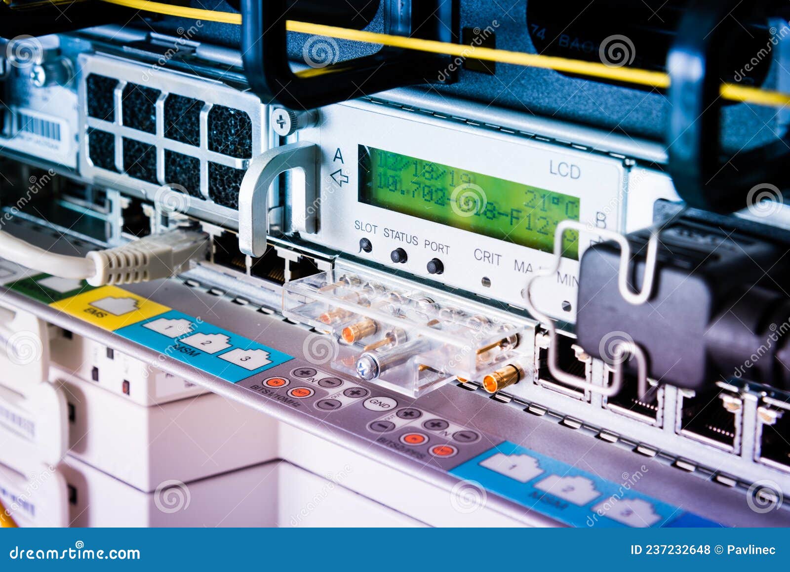 Control Panel of Network Switch Stock Photo - Image of connection ...