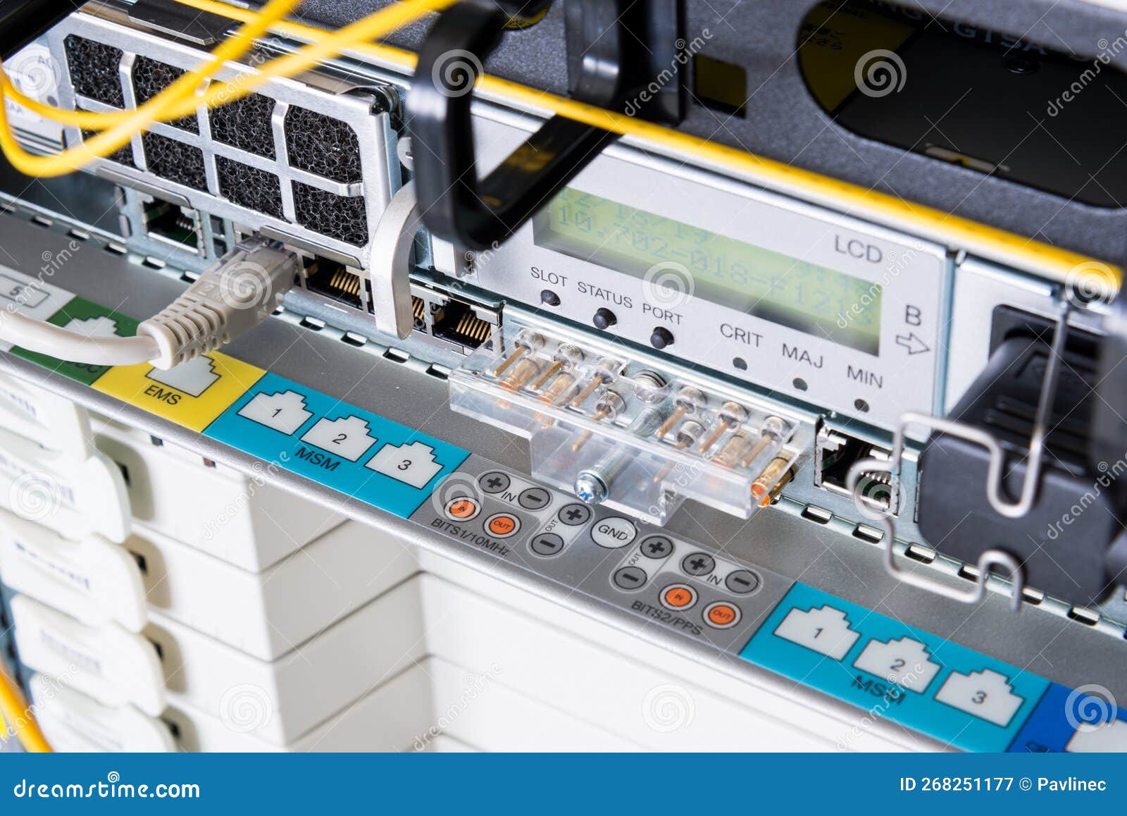 Control Panel of Network Switch Stock Image - Image of data, internet ...