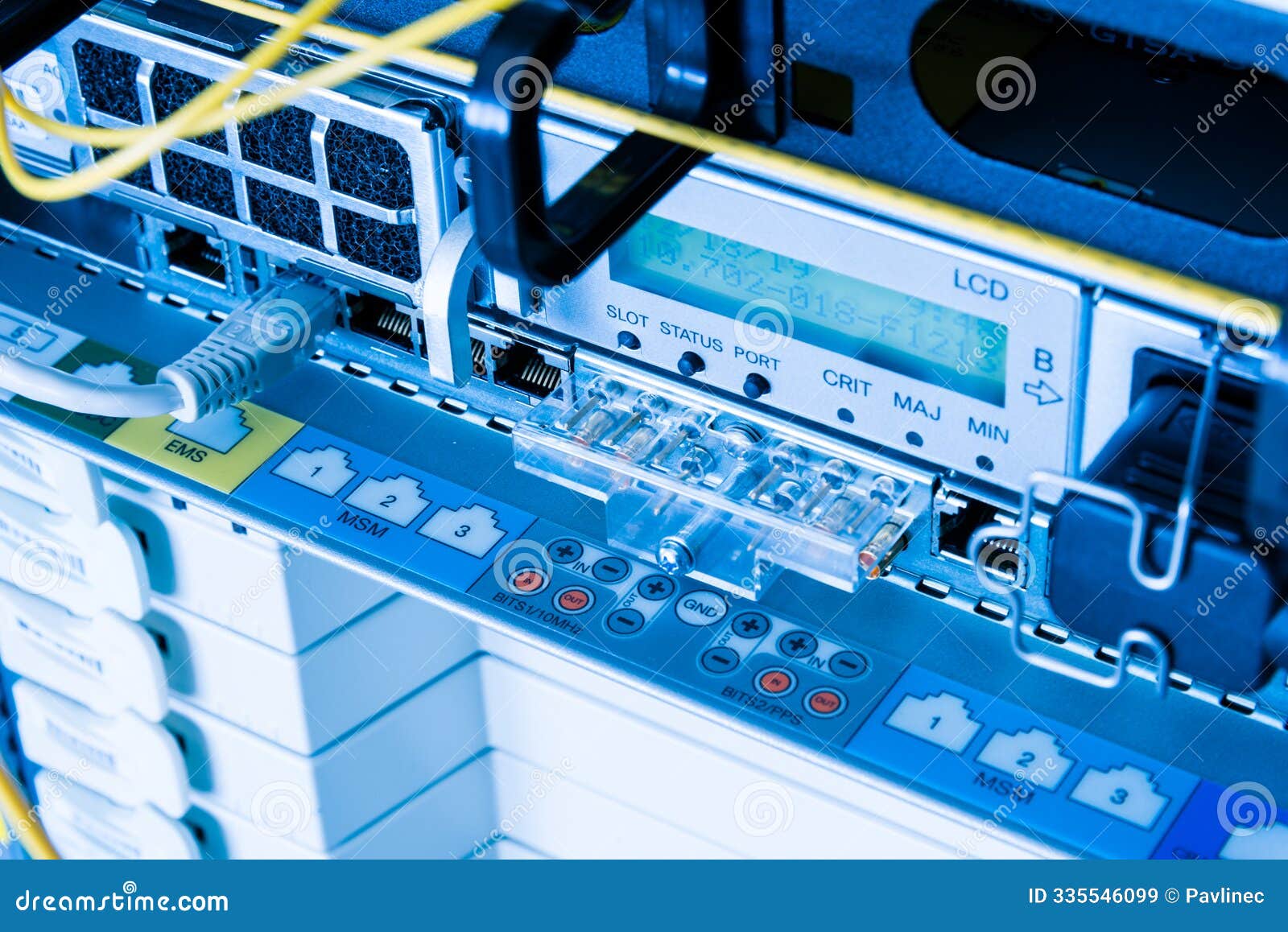 Control Panel of Network Switch Stock Image - Image of board, network ...