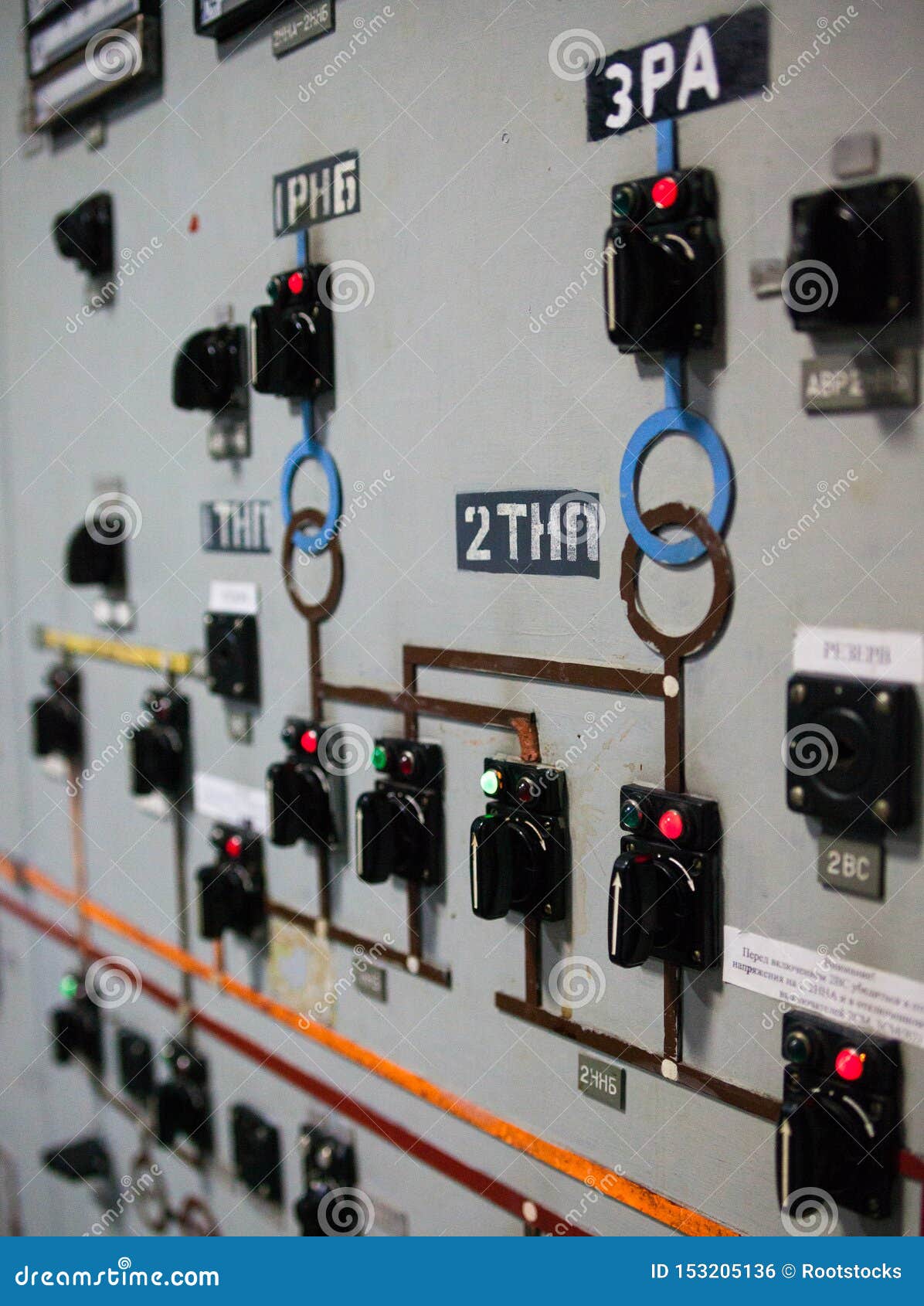 Control Panel of the Nuclear Power Plant Stock Photo - Image of ...