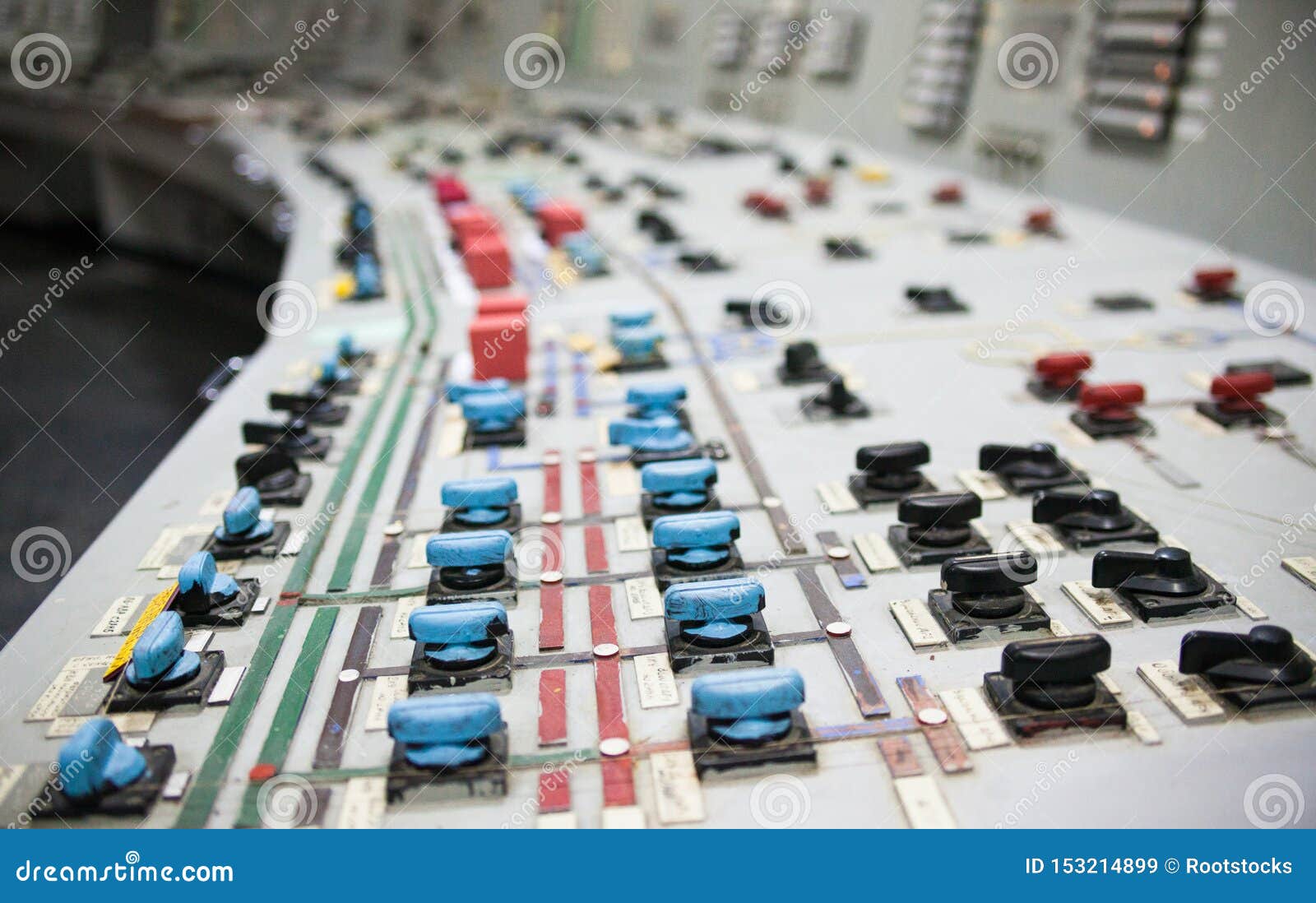Control Panel of the Nuclear Power Plant Stock Image - Image of ...