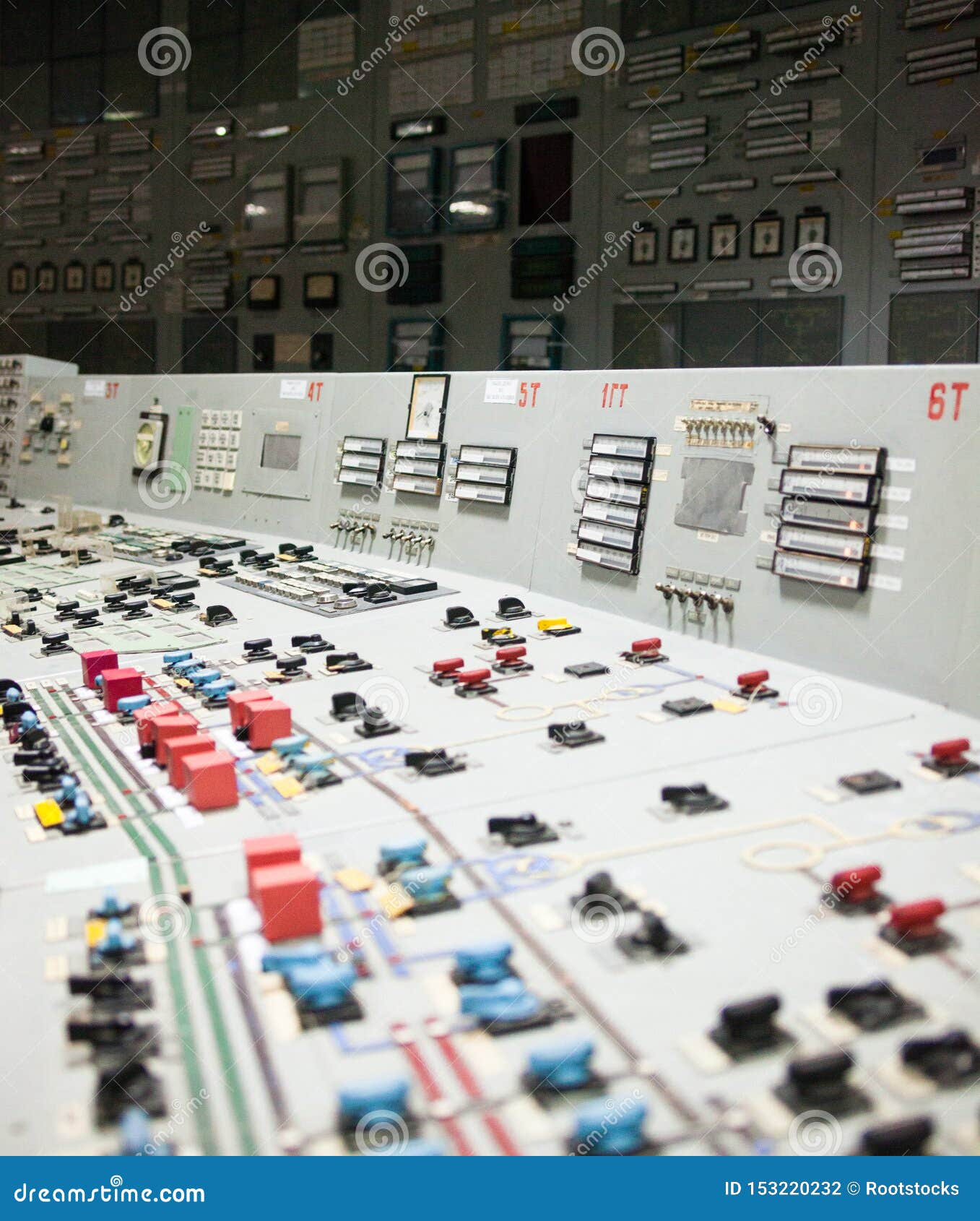 Control Panel of the Nuclear Power Plant Stock Photo - Image of device ...