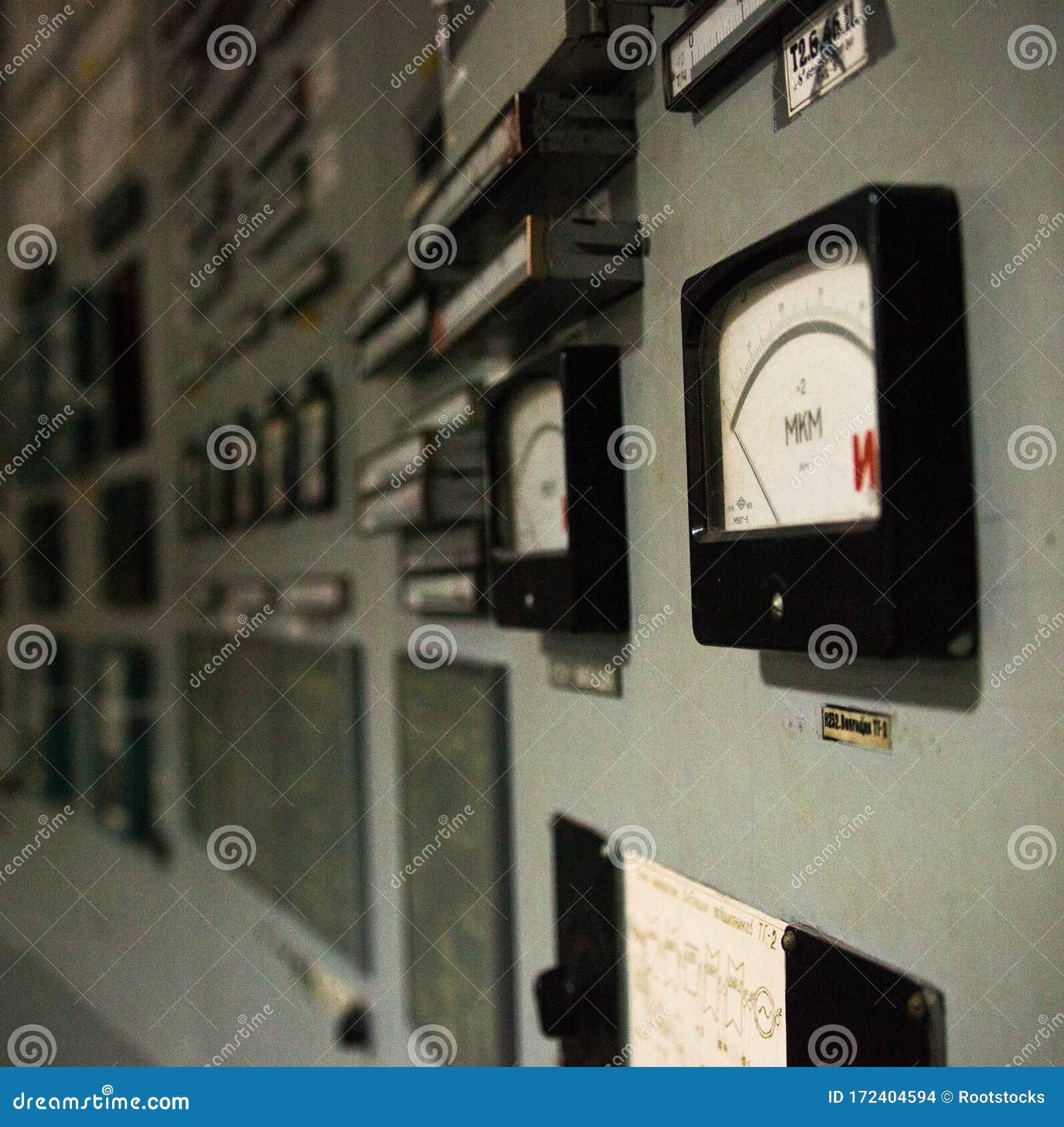 Control Panel of the Nuclear Power Plant Stock Photo - Image of board ...