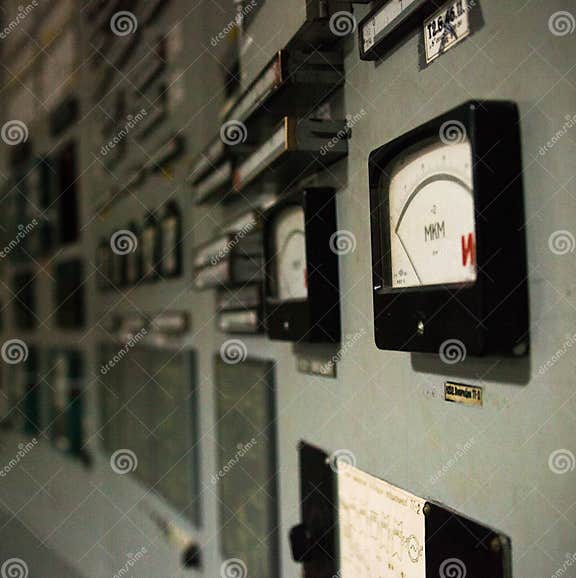 Control Panel of the Nuclear Power Plant Stock Photo - Image of board ...