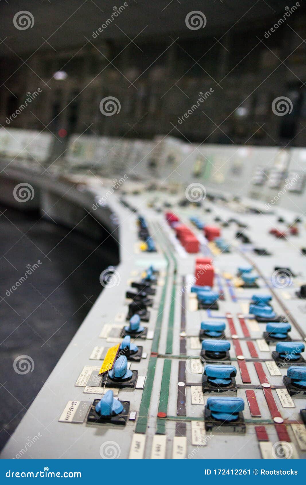 Control Panel of the Nuclear Power Plant Stock Image - Image of ...