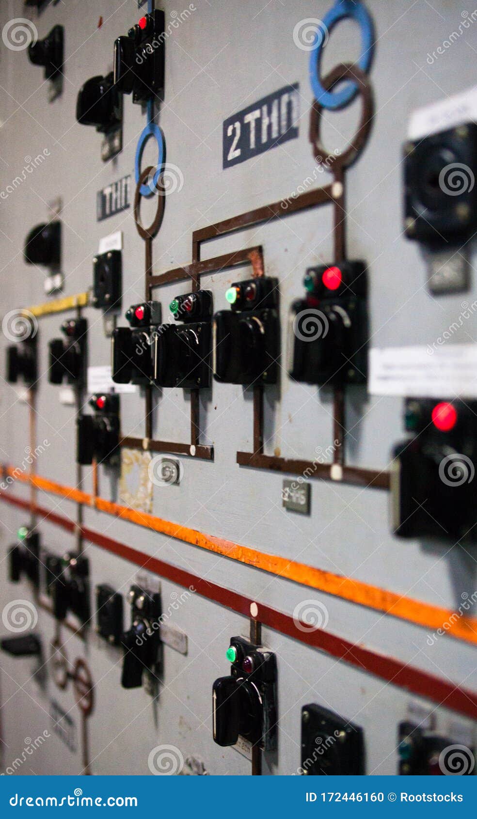 Control Panel of the Nuclear Power Plant Stock Photo - Image of ...